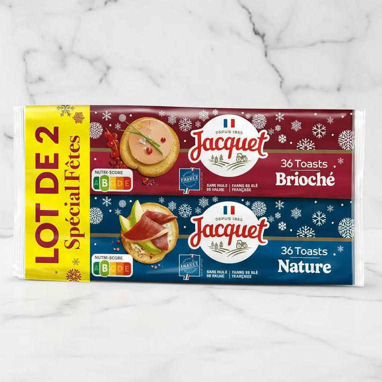 Jacquet Brioché eta Nature Toastak Foie Gras-entzat